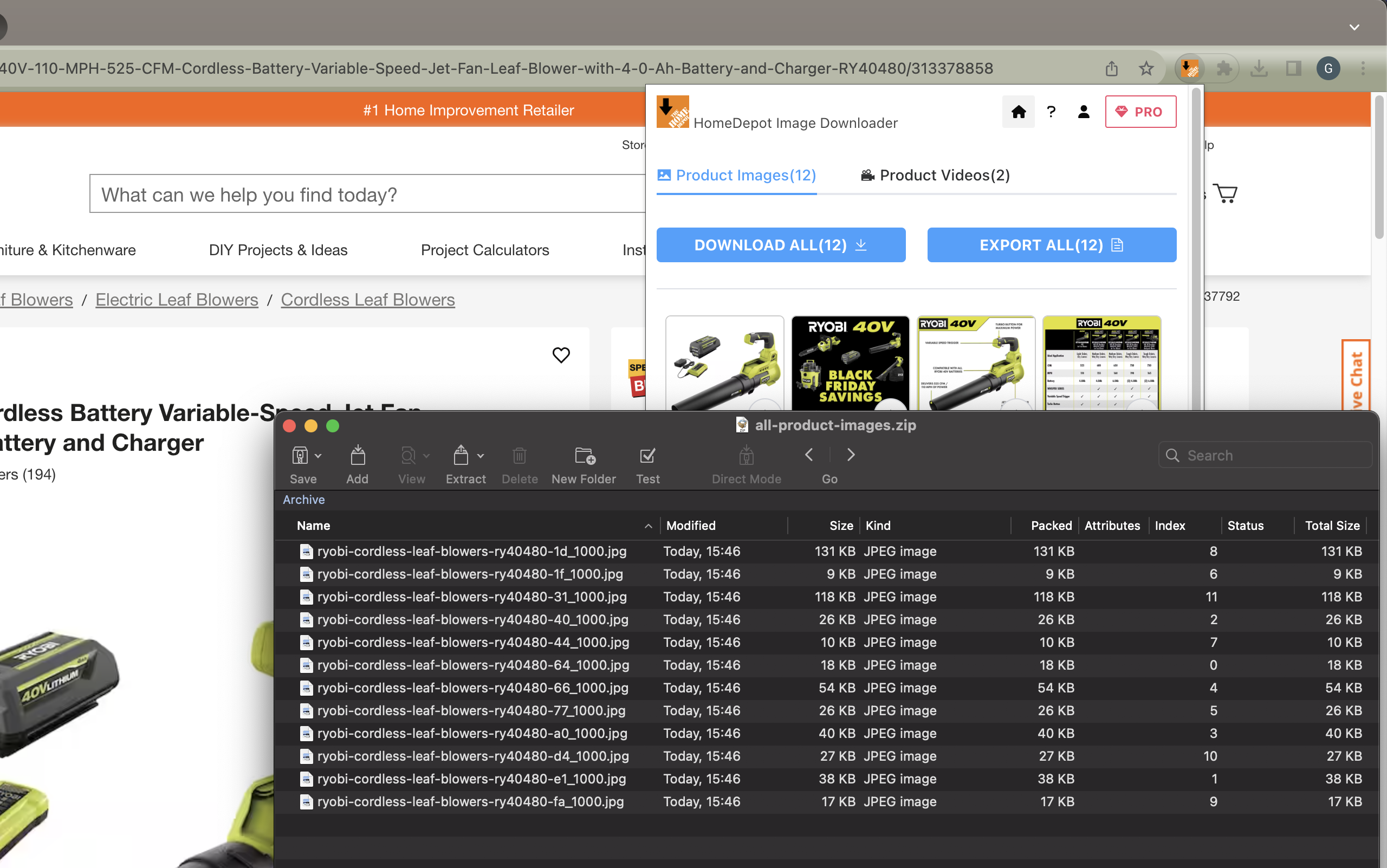 HomeDepot Image Downloader - download or export homedepot product ...